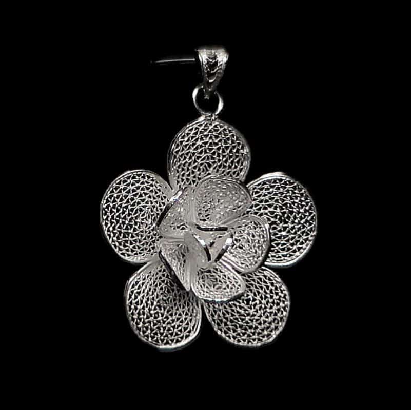 Handmade Pendant "Lily" - Lefkara Silver Jewellery